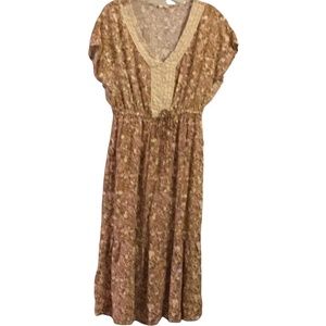 Parallel Skies | Dresses | Parallel Skies Floral Bohemian Dress Ruffle ...